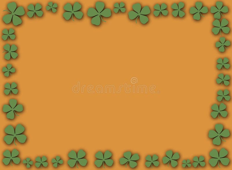Clover page background stock illustration. Illustration of saint - 7504656