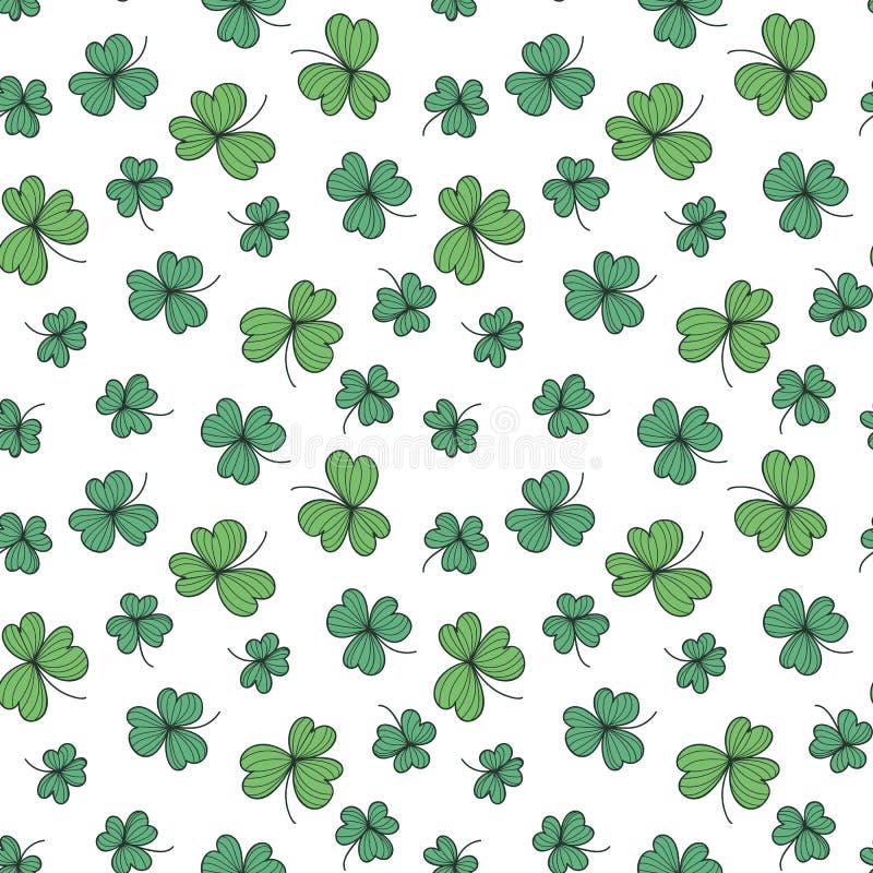 Clover pattern stock illustration. Illustration of fortune - 67417165