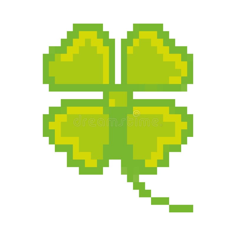 Clover Pixel Art Stock Illustrations – 42 Clover Pixel Art Stock ...
