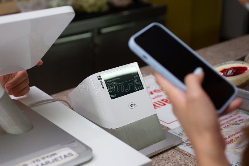 Clover Register and Cell Phone Editorial Photo - Image of insert, phone ...