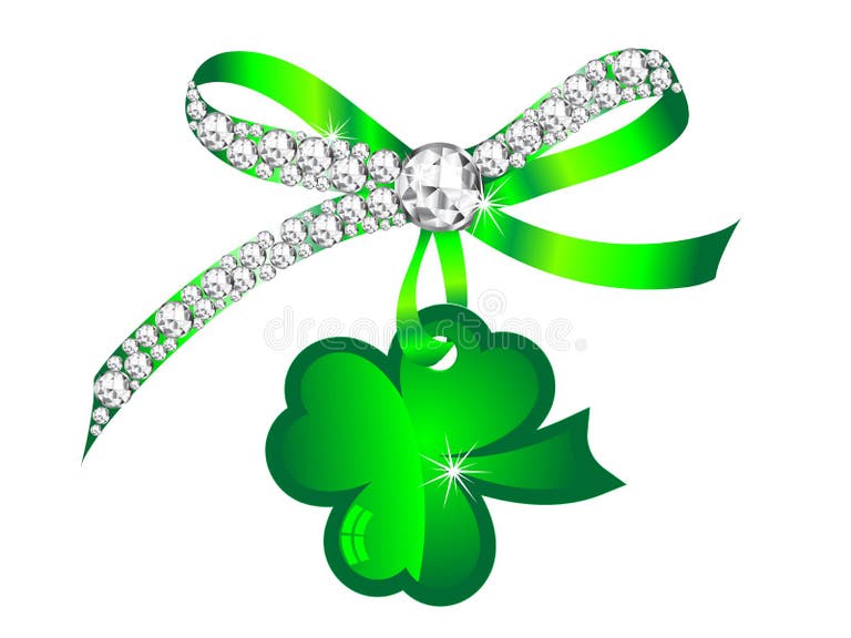 Clover and ribbon stock vector. Illustration of icon - 23724290