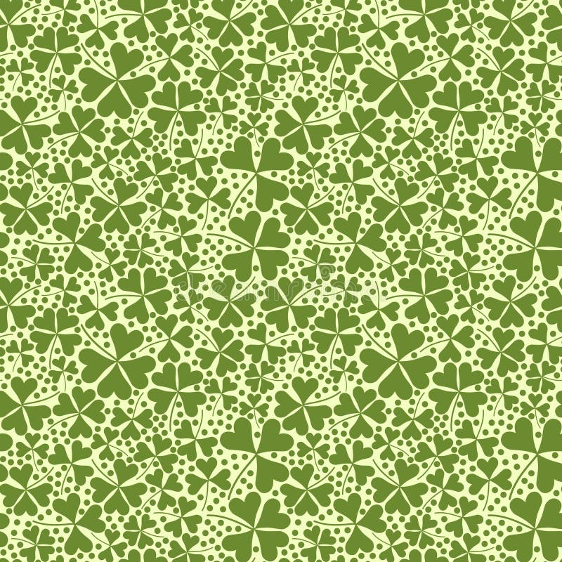 Clover Seamless Background. Stock Vector - Illustration of decorative ...