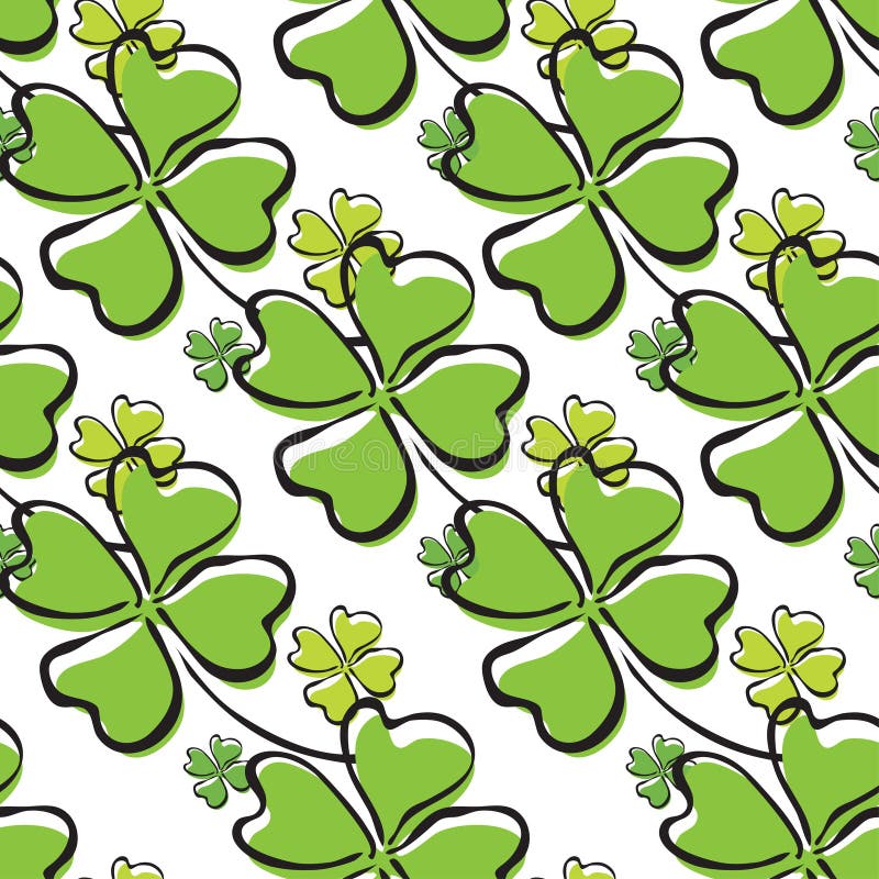 Clover seamless pattern stock vector. Illustration of gift - 171198004
