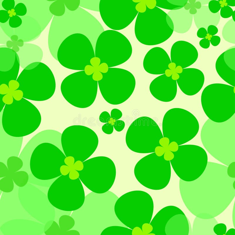 Clover, seamless pattern stock vector. Illustration of silhouette ...