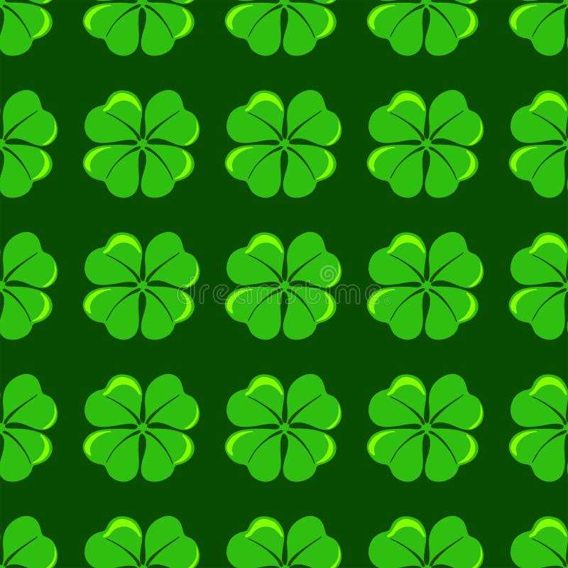 2724 Clover, Seamless Pattern, Vector Illustration, Green Clover ...