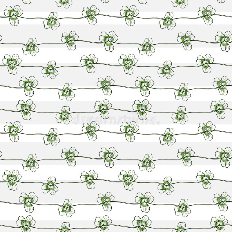 Clover Seamless Pattern. Vector Textile or Wrapping Paper Design ...