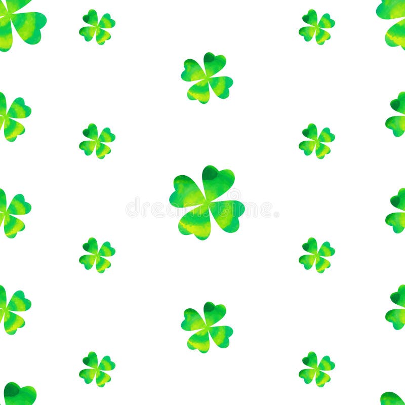 Clover Seamless Pattern. Vector Stock Vector - Illustration of hand ...