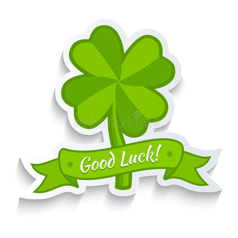 Clover sticker stock vector. Illustration of plant, isolated - 50593854