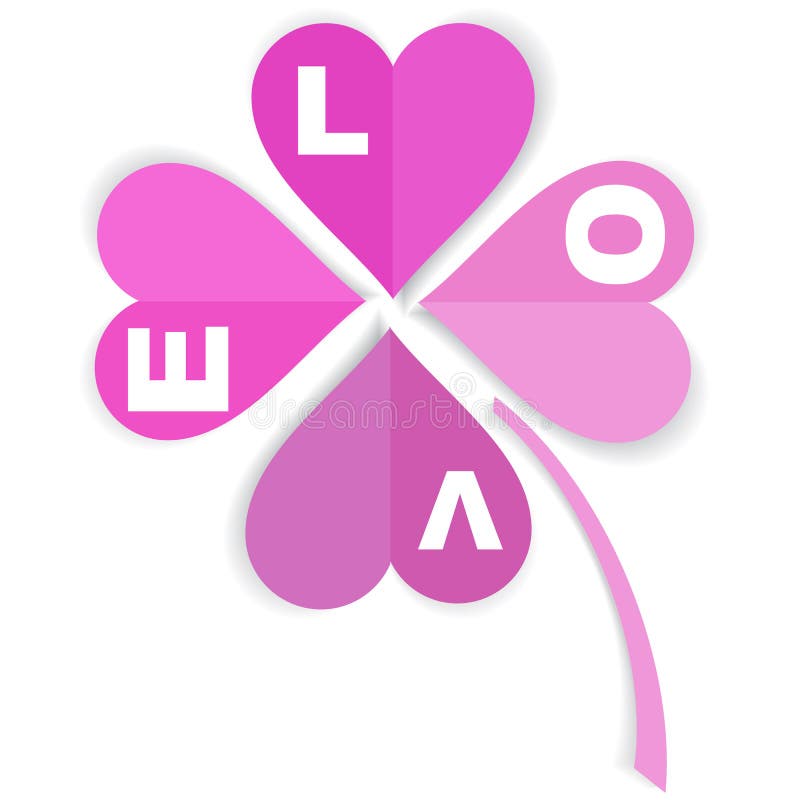 Clover with text stock illustration. Illustration of wedding - 45119087