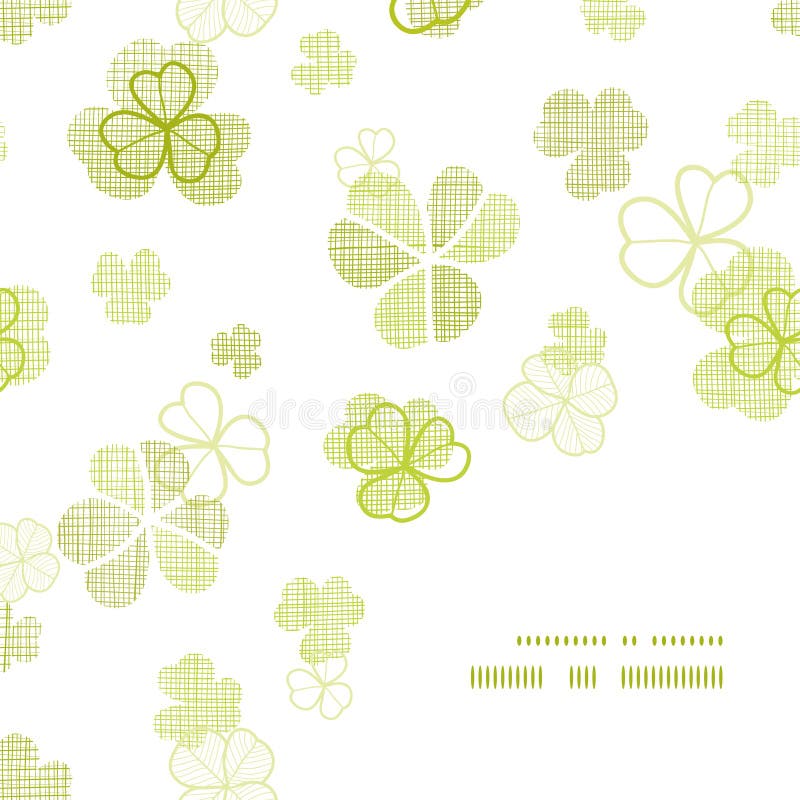 Clover Line Art Horizontal Decor Seamless Pattern Stock Vector ...