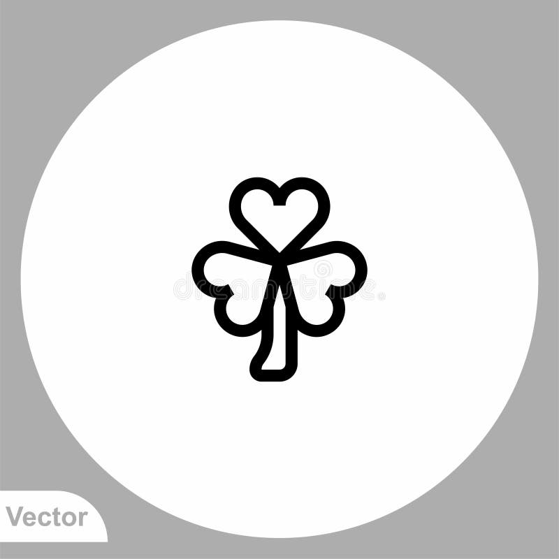 Clover Vector Icon Sign Symbol Stock Illustration - Illustration of ...