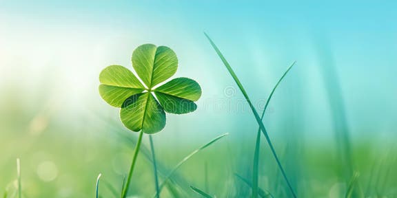 Clover in the Wind, Clover Leaf with Moving Edges, Wind-swept Clover ...