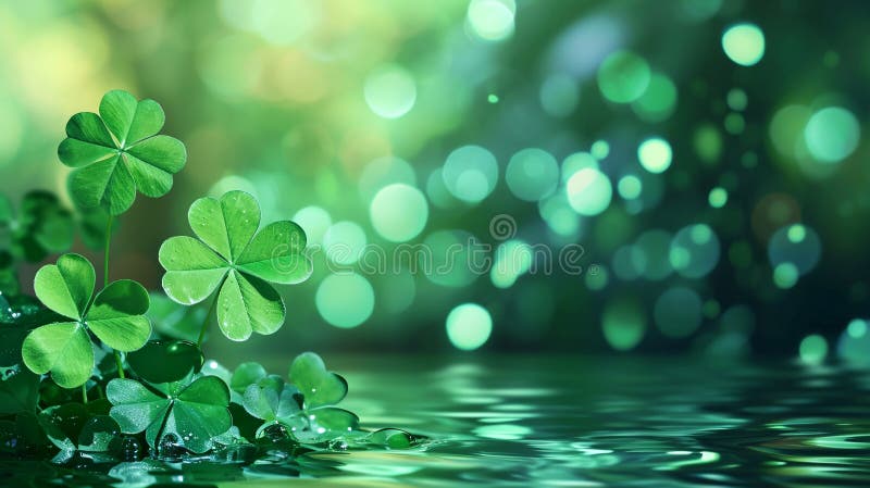 Cloverleaf with Four Leaves Stock Photo - Image of leaves, forest ...
