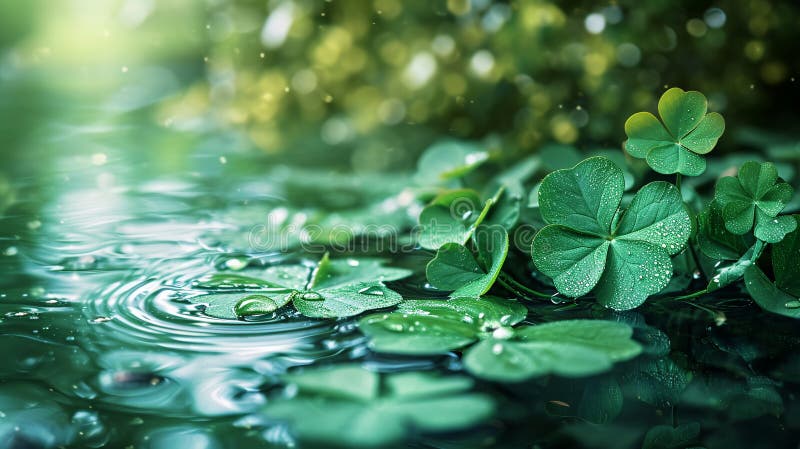 Cloverleaf with Four Leaves Stock Photo - Image of magical, charm ...