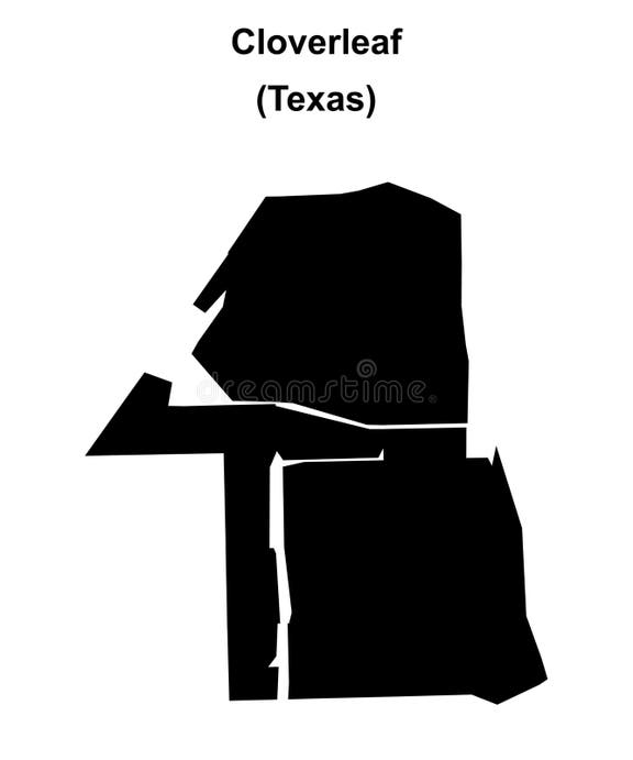 Cloverleaf outline map stock vector. Illustration of outline - 357643591