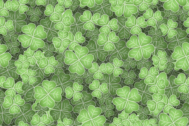 Seamless Cloverleaf Pattern for St. Patrick S Day Background Stock ...