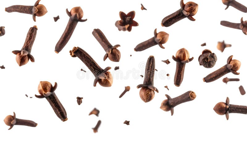 Cloves Realistic Texture Natural Lighting Falling Transparent ...