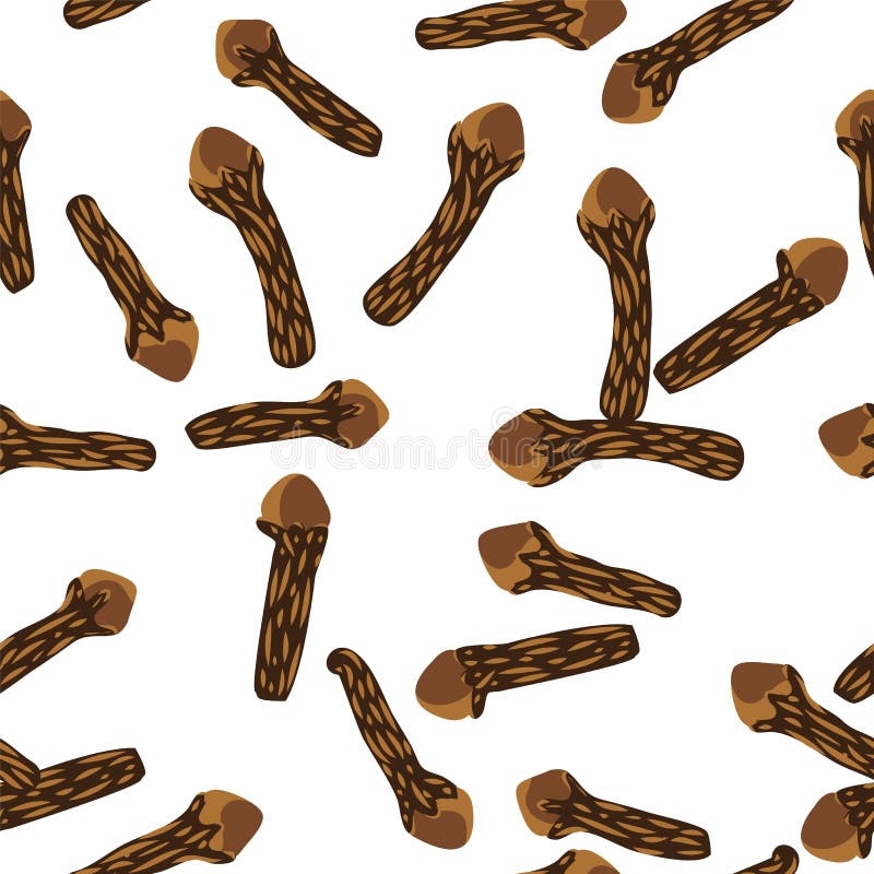 Cloves Seamless Pattern stock vector. Illustration of flat - 39829193