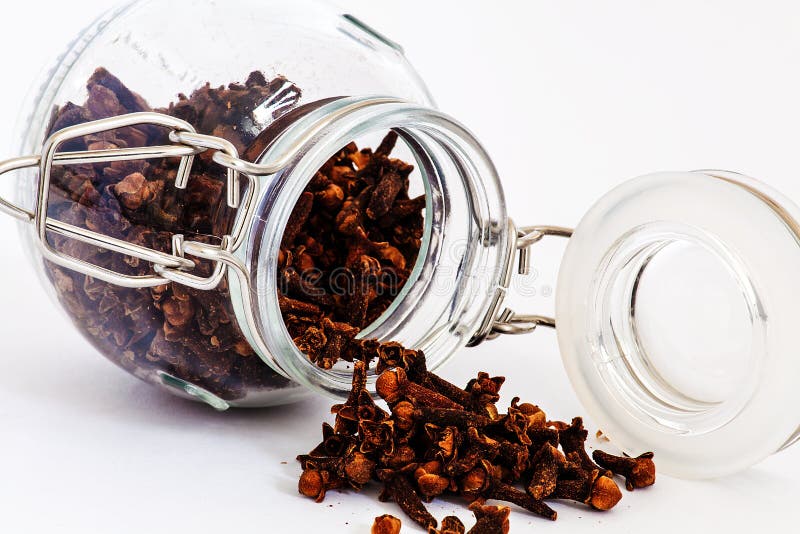 Whole cloves in jar stock photo. Image of closeup, whole - 58537208