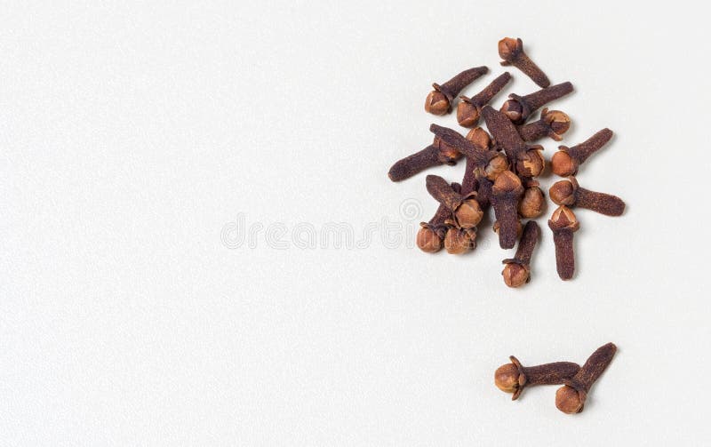 Cloves on White Background. Stock Photo - Image of dark, blue: 113657504