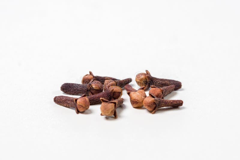 Cloves on White Background. Stock Photo - Image of dark, blue: 113657504