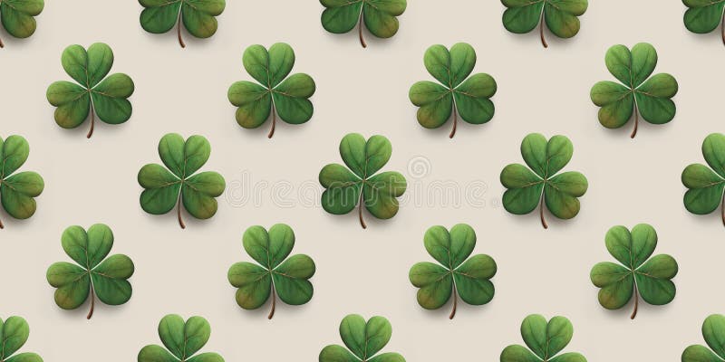 Clower Leaf Seamless Pattern for St Patrick Day Invitation or Wallpaper ...