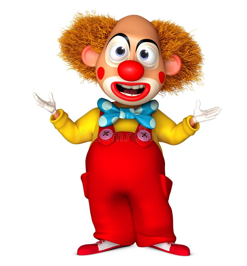 Funny Clown Mask Carnival Birthday Kids Party Clown Character Isolated ...