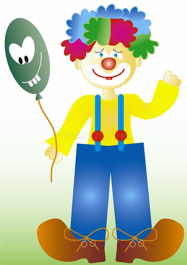 Clown cartoon illustration stock vector. Illustration of comic - 11837650