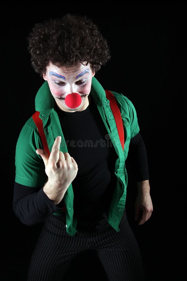 Clown stock image. Image of clown, finger, comic, face - 8398951