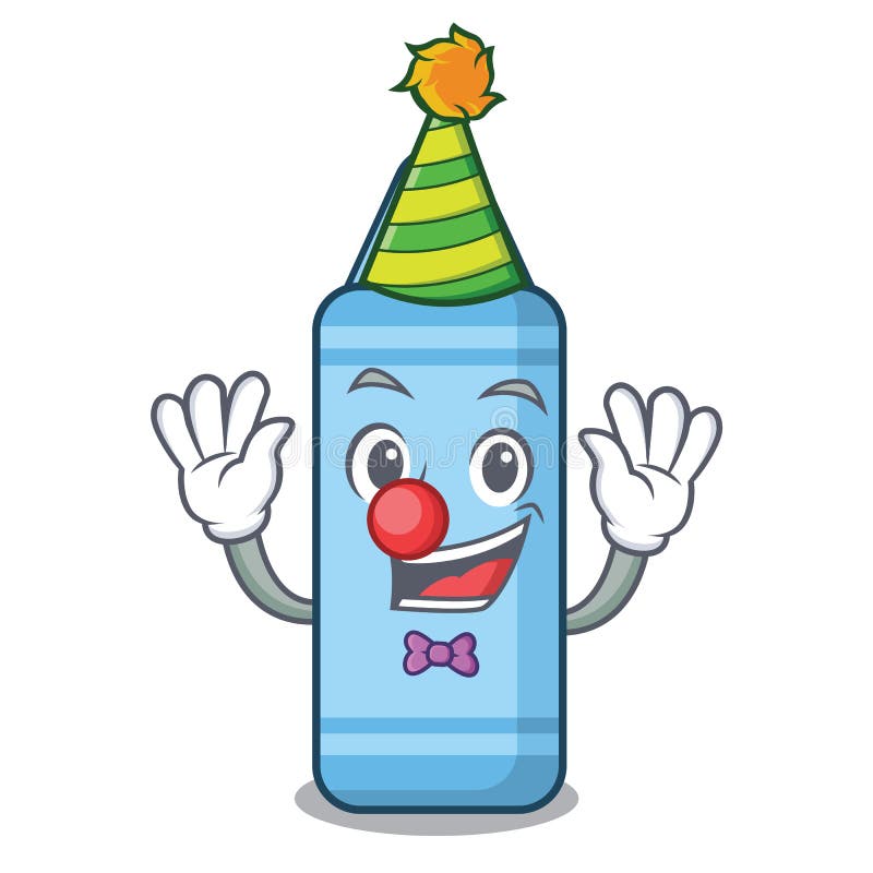 Clown Blue Crayon Above a Cartoon Book Stock Vector - Illustration of ...
