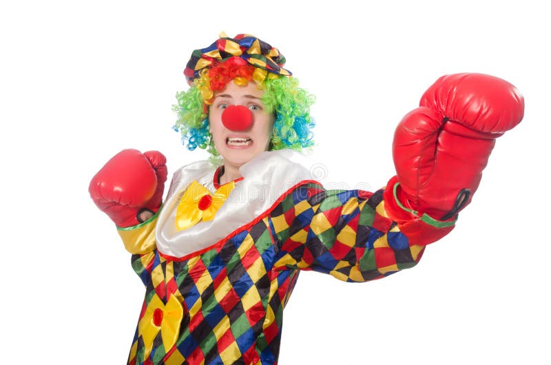 Boxing clown stock image. Image of gloved, costume, funny - 8029873