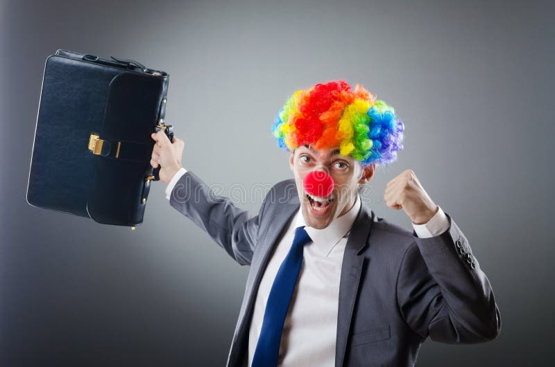 Clown in business suit stock photo. Image of metaphor - 31365784