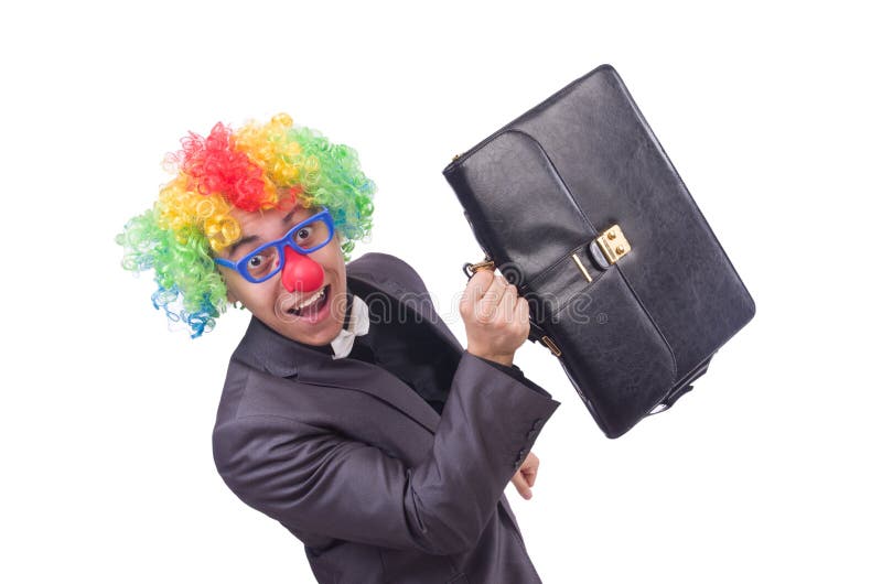 Clown in business suit stock photo. Image of metaphor - 31365784
