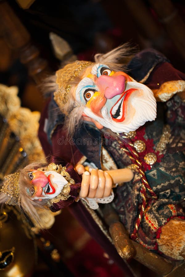 Small old clown in shop stock image. Image of fancy, mask - 29880427