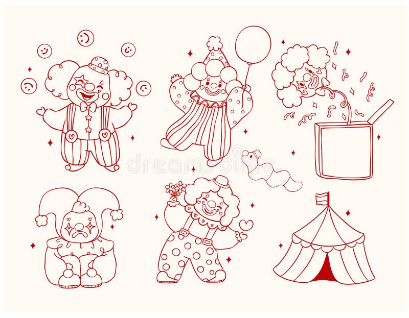 Characters Clowncore Stock Illustrations – 13 Characters Clowncore ...