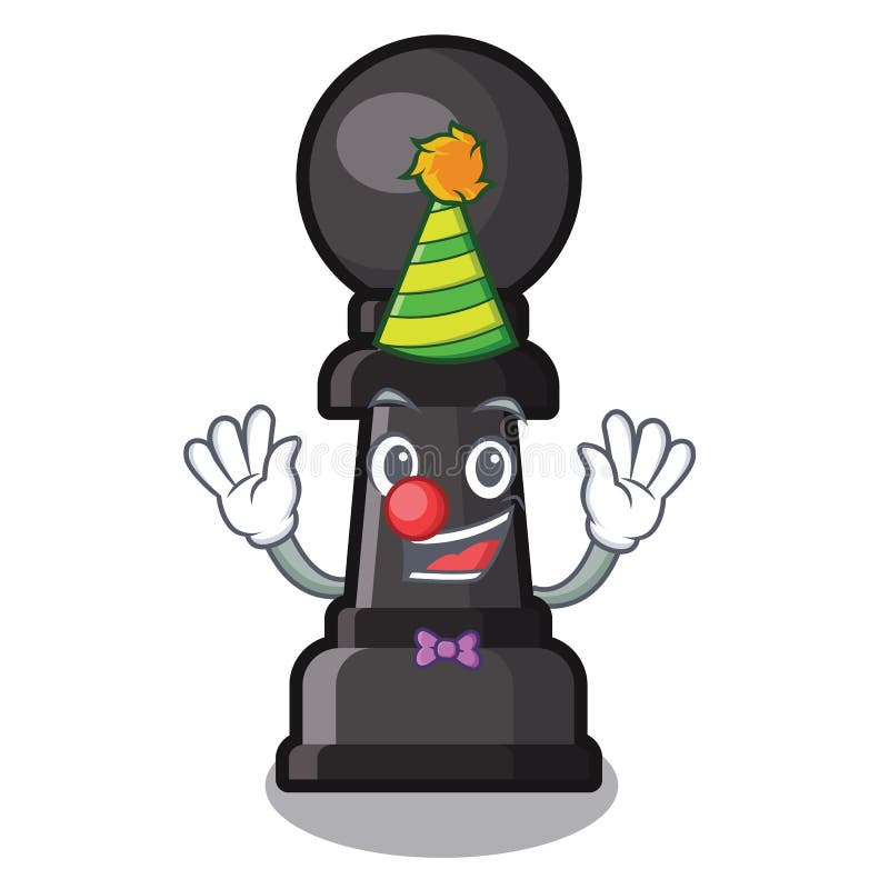 Clown Chess Pawn on in the Character Stock Vector - Illustration of ...