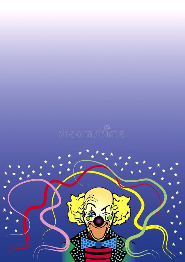 Clown With Colored Lines Picture. Image: 3161830