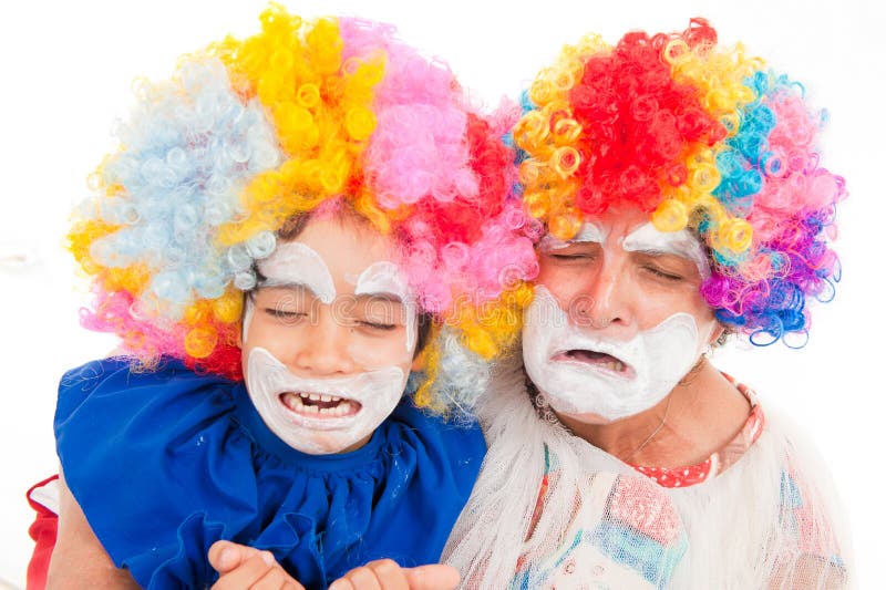 Clown Crying stock photo. Image of humor, little, face - 18997564