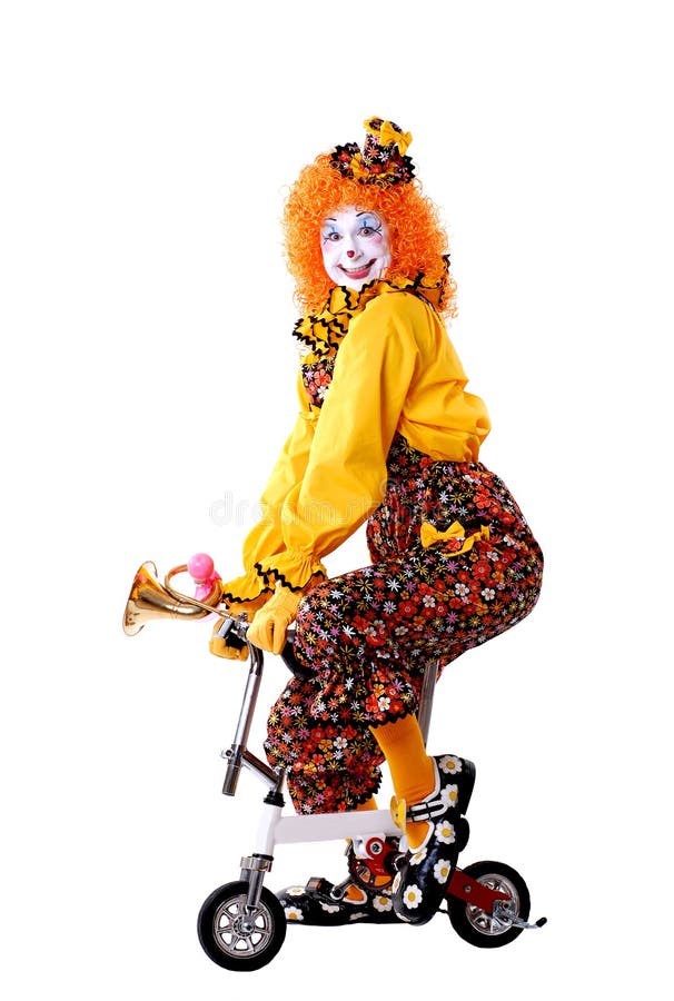 Clown de cirque photo stock. Image du posé, chapeau, isolement - 1578274