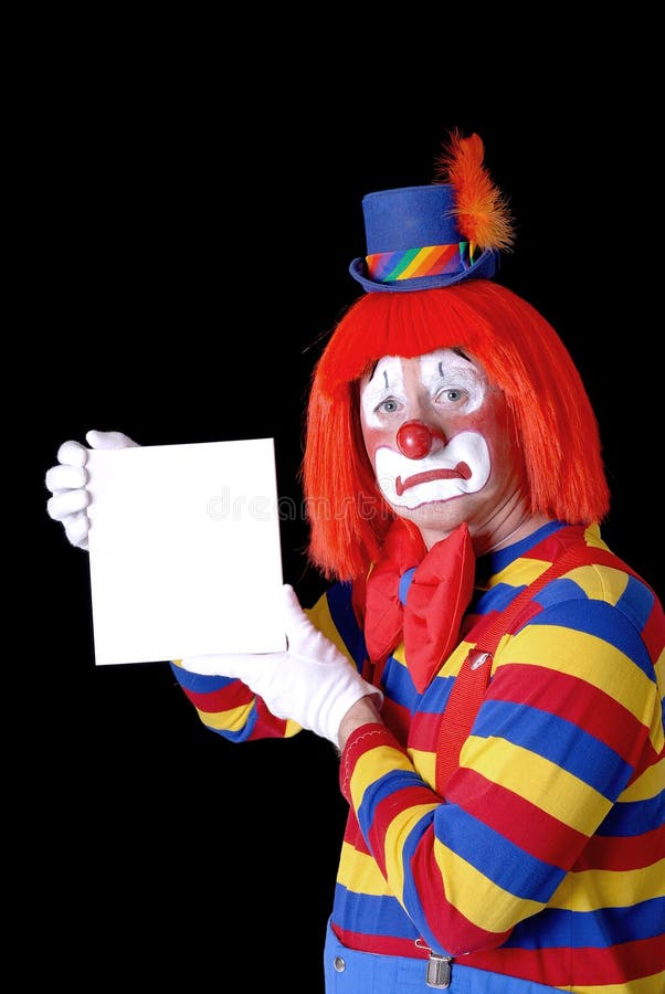 Clown de cirque image stock. Image du posé, réception - 1577725