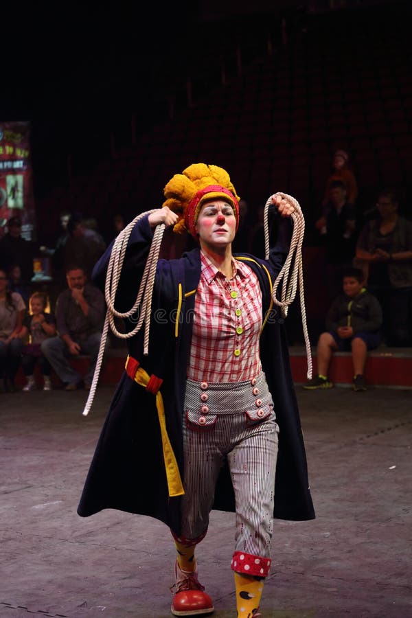 Clown de cirque photographie éditorial. Image du pitre - 65572267