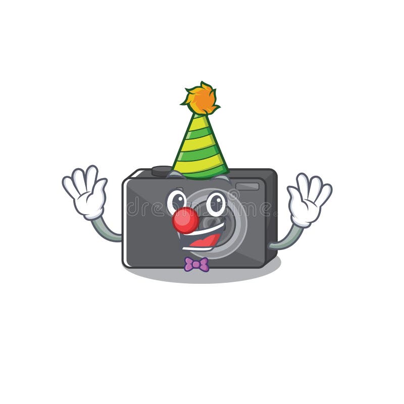 Clown Digital Camera on a Cartoon Table Stock Vector - Illustration of ...