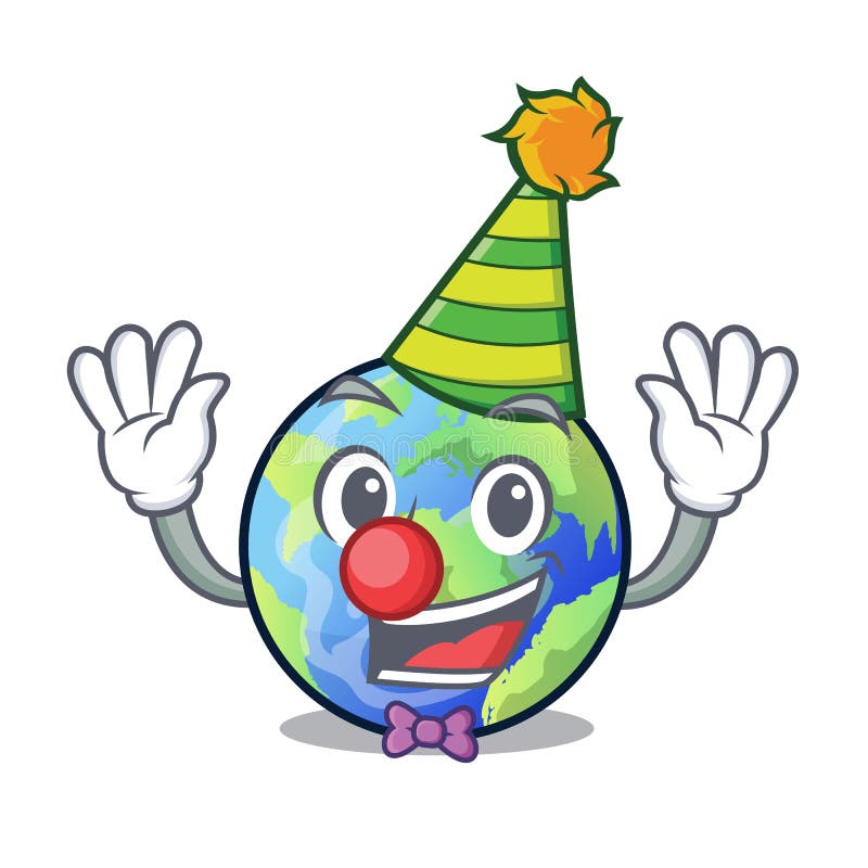 Clown Earth Isolated with in the Cartoons Stock Vector - Illustration ...