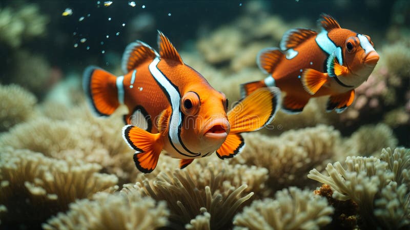 Clown Fish Nemo Generative Ai Stock Illustration - Illustration of ...