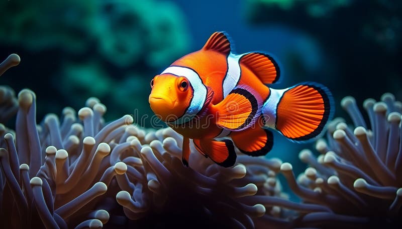 Clown Fish Nemo Gennerative Ai Stock Illustration - Illustration of ...