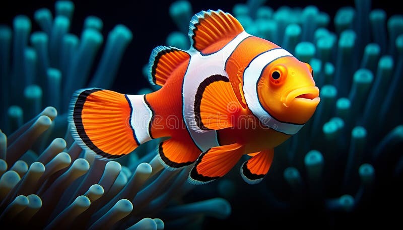Clown Fish Nemo Gennerative Ai Stock Illustration - Illustration of ...