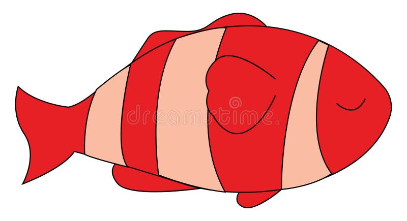 Happy Red Fish, Illustration, Vector Stock Vector - Illustration of ...