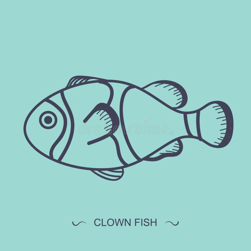 Clown Fish. Vector Illustration Decorative Design Stock Vector ...