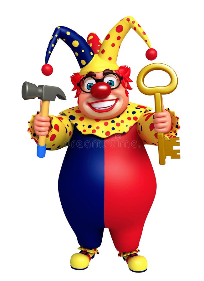 Clown`s big hammer stock vector. Illustration of dark - 156551820