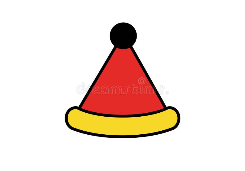 Clown hat clipart. stock vector. Illustration of yellow - 362660231